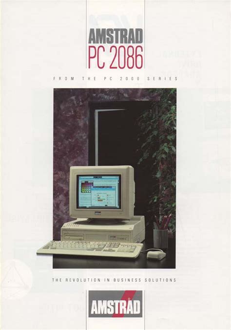 Amstrad Pc 2086 Brochure Promotional Item Computing History