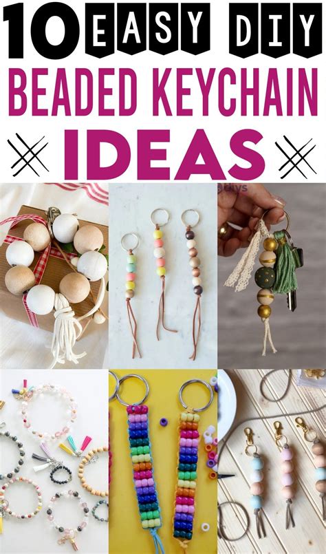 10 Diy Beaded Keychain Ideas To Keep The Keys Organized Bead Crafts Diy Keychain Craft