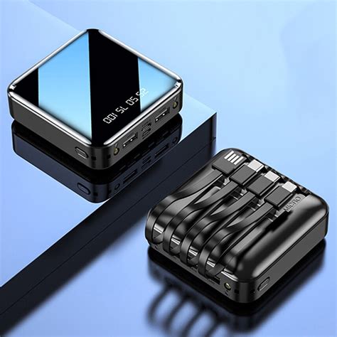 Power Bank 20000 Mah із вбудованими шнурами