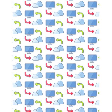 Cloud Network Seamless Pattern Free Svg