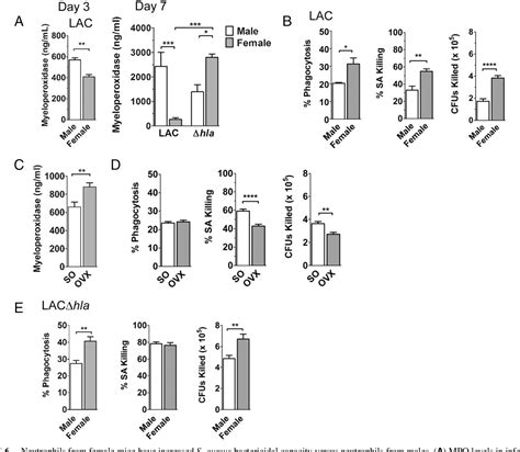 Figure 2 From Innate Sex Bias Of Staphylococcus Aureus Skin Infection Is Driven By α Hemolysin