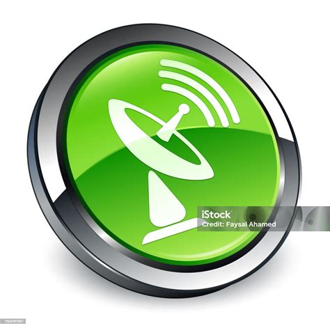 위성 접시 아이콘 3d 녹색 원형 버튼 0명에 대한 스톡 벡터 아트 및 기타 이미지 0명 3차원 형태 글로벌 커뮤니케이션