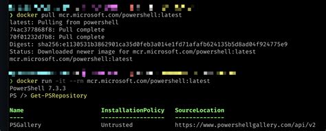 PSGallery Is Not Registered In Image Or Issue PowerShell PowerShell Docker