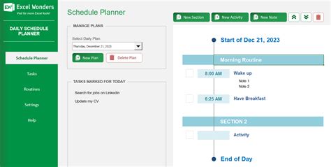 Daily Schedule Planner Excel Template Excel Wonders Amazing Excel Templates