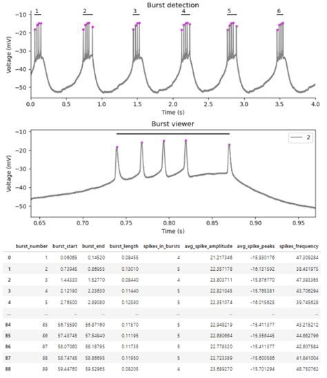 Patch Clamp Data Analysis In Python Bursts Of Action Potentials