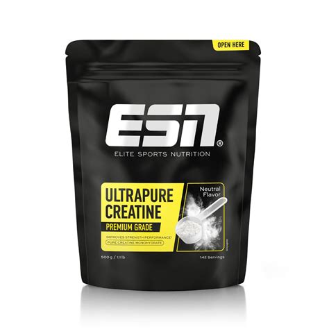 ESN Ultrapure Creatine Monohydrate, 500 g, 142 Portionen, mikrofein und ...