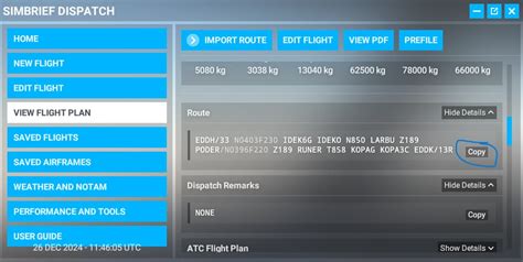 Ingame Simbrief Dispatch Why Is The Route Not Copyable Dispatch For
