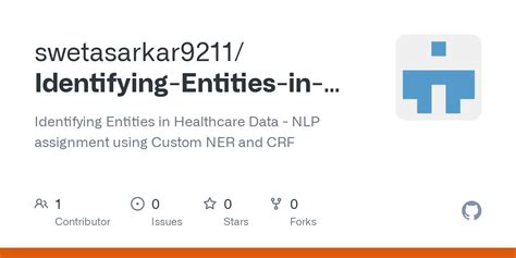 Github Swetasarkar9211identifying Entities In Healthcare Data Nlp