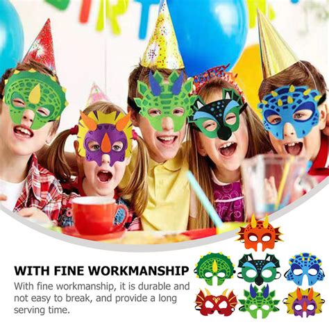 7 قطعة هالوين قناع الاطفال ديناصور أقنعة الوجه موضوع لوازم الحفلات