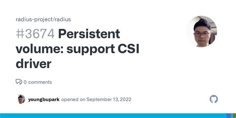 persistent volume support csi driver · issue 3674 · radius project