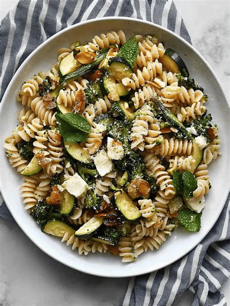 Ultimate Roasted Broccolini Zucchini Pasta Salad Delight
