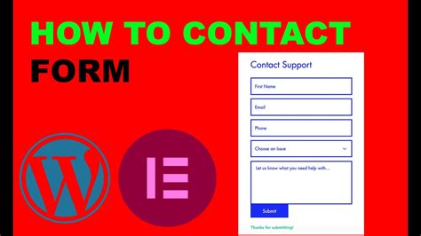 How To Create Contact Form In Wordpress Using Elementor Wordpress Elementor Web Youtube