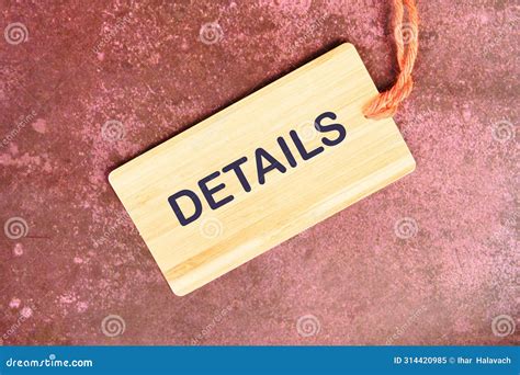 Business Concept Details Word On A Card With A Rope On An Abstract Background Stock Image