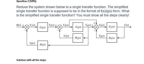 Solved Question Reduce The System Shown Below To A Chegg