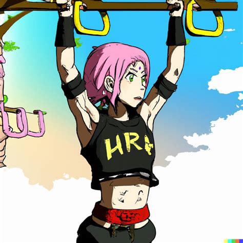 Sakura Haruno Doing Pull Ups By Gamechief01 On Deviantart