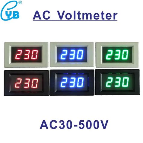 YB LED AC Voltmeter Voltage Meter AC V Digital Voltage Monitor AC V V V Voltage