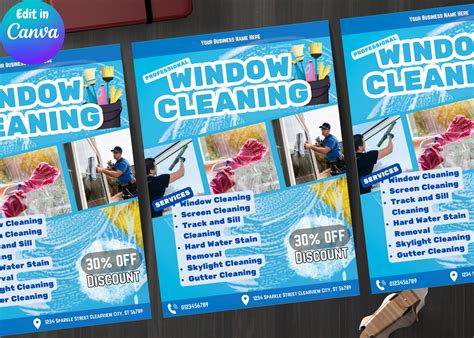 Window Cleaning Flyers Templates