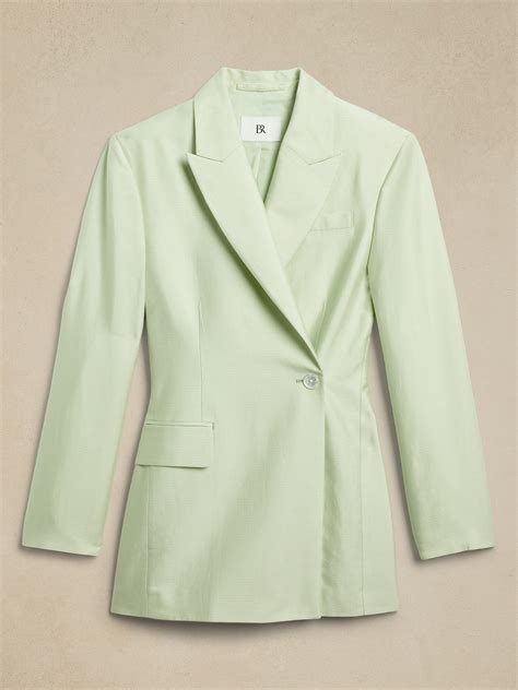 Hourglass Italian Viscose Linen Blazer Banana Republic