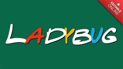 Ladybug Friends Text Effect Generator