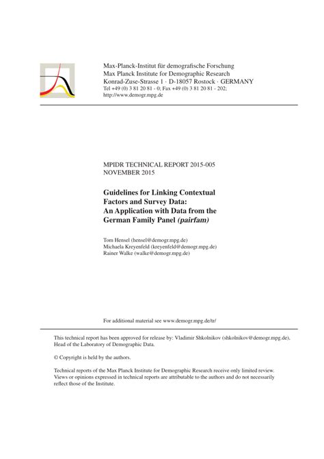 Pdf Guidelines For Linking Contextual Factors And Survey Data An Application With Data From