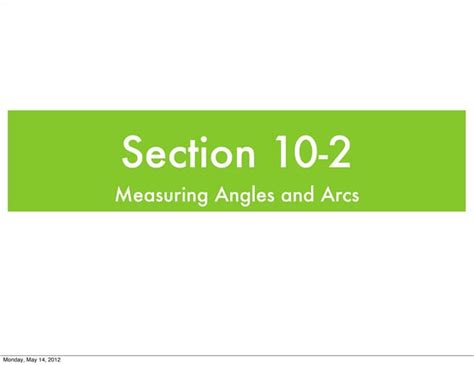 Inscribed Angle And Intercepted Arc Pptx