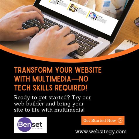 Webdesign Multimedia Nocode Easywebsite Draganddrop Benset Limited