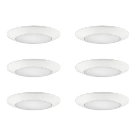 Commercial Electric 6 Pack 6 In Led Surface Mount Downlight Flush