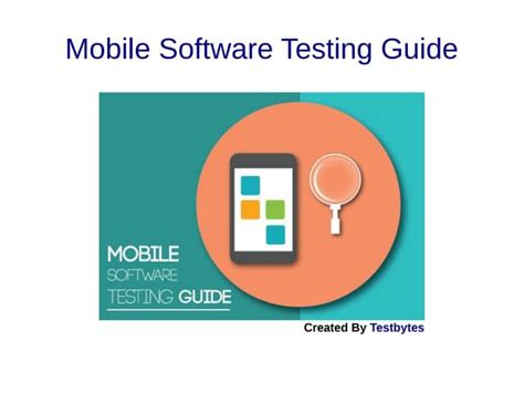 Mobile Software Testing Guide Odp Operating Systems Computer
