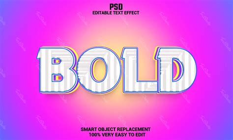 Bold Text Effect Free Photoshop PSD File
