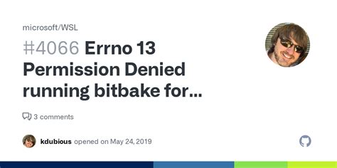 Errno Permission Denied Running Bitbake For Yocto Issue Microsoft Wsl Github
