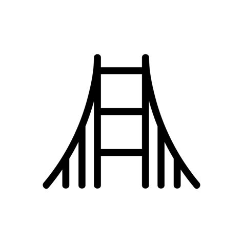 Bridge Icon Vector Isolated Contour Symbol Illustration 9975160 Vector