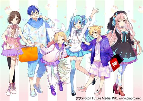 Aliasing Aqua Eyes Aqua Hair Blonde Hair Blue Hair Boots Bow Brown Eyes