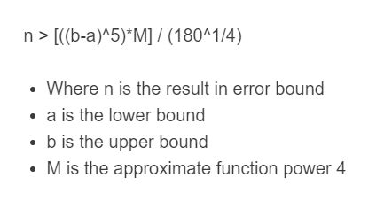 Error Bound Calculator Simpsons Rule Calculator Academy