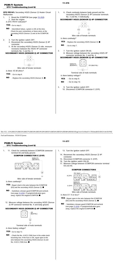 O2 Sensor Issues P0141 Rcivic