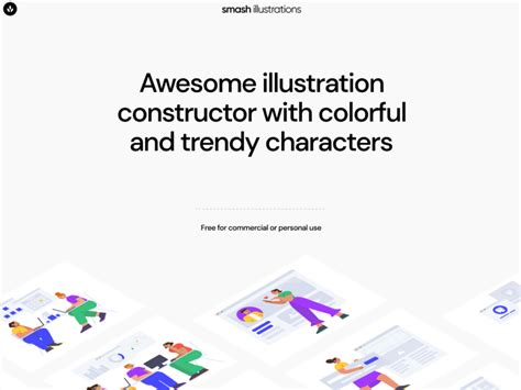 Smash Illustrations Free XD Resource Adobe XD Elements