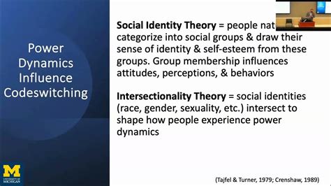 Talk On The Psychological Implications Of Racial Code Switching Youtube