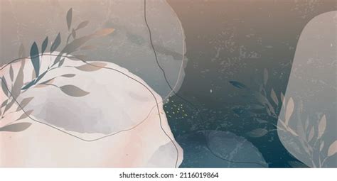 Grey Pink Leaf Border Wallpaper Background Stock Vector Royalty Free