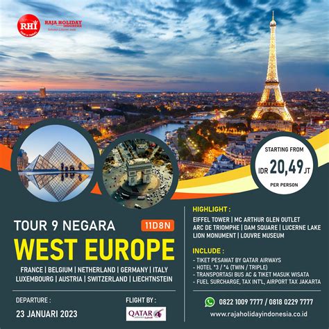 Eropa Paket Tour Murah Domestik And Luar Negeri Raja Holiday
