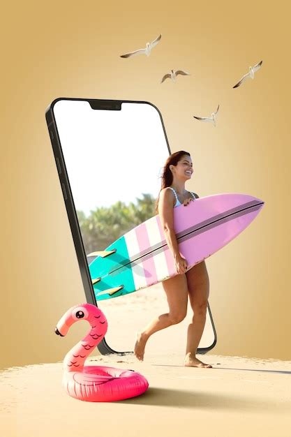 Premium Photo Mobile Screen Frame Adult Traveling