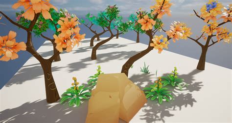 Artstation Free Game Ready Stylized Trees And Foliage Game Assets