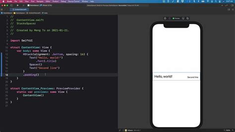 Swiftui Handbook 002 Stacks And Spacer Youtube
