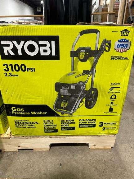 Ryobi 3100 Psi Pressure Washer Lambrecht Auction Inc