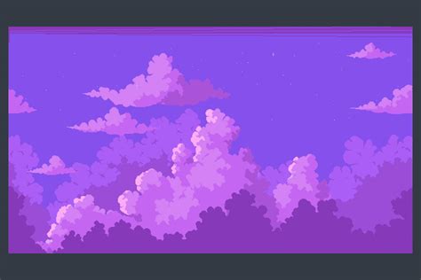 Free Sky With Clouds Background Pixel Art Set CraftPix Net