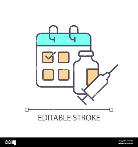 Immunization Schedule Rgb Color Icon Stock Vector Image And Art Alamy