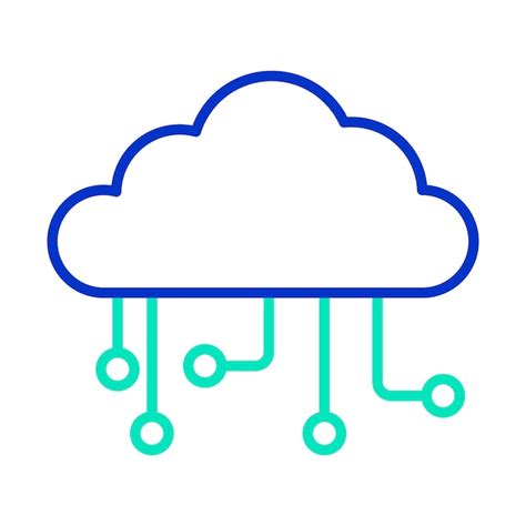 Premium Vector Cloud Computing Sign Symbol Vector Glyph Color Icon