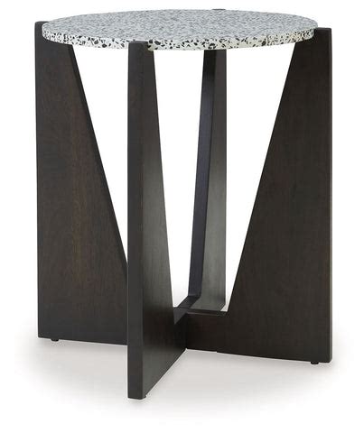 Tellrich Black White Accent Table Marlo Furniture