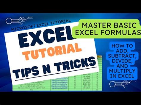 Basic Excel Formulas - Add, Subtract, Divide, Multiply - YouTube