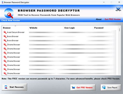 Browserpassworddecryptor Showing Recovered Passwords