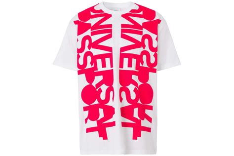 Burberry Universal Passport Cotton T Shirt Whitered Mens Us