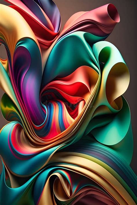 Abstract Swirling Vibrant Hues A Symphony Of Color And Form Stock Illustration Illustration
